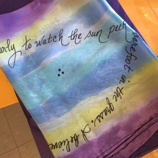 Iris Apfel Life Lessons and Quotes, Handwritten on a Hand Dyed Silk ...