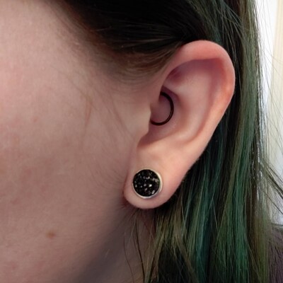 10g 8g Dangle Plugs 2g 4g 6g 14g 16g 12g Plugs Faux Druzy Glitter Ear ...