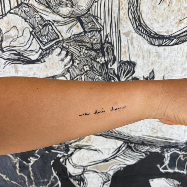 Custom Matching Script Tattoo Design Tattoo Lettering, Family Tattoo ...