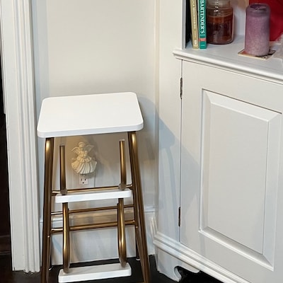 Closet Step Ladder, Folding Step Stool, Library Stairs, Convertible ...
