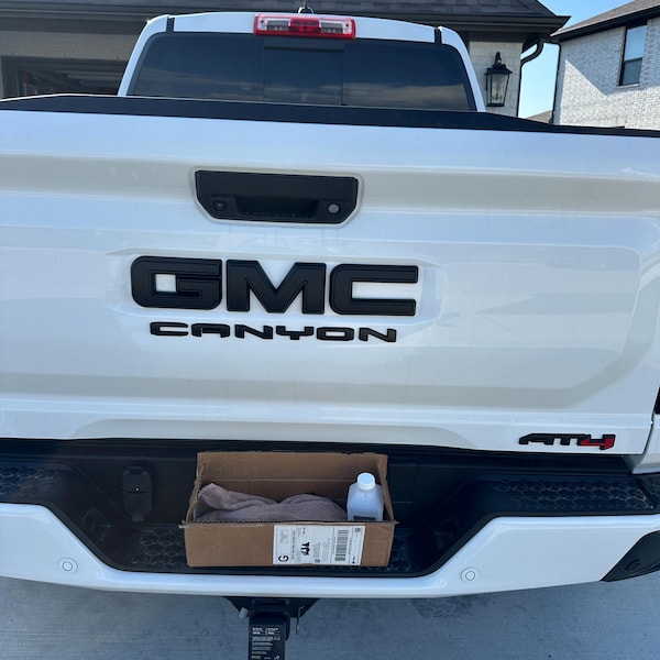 NEW Overlay Red Black AT4 HD Overlay Emblem Sierra Fit 2019-2025 GMC ...