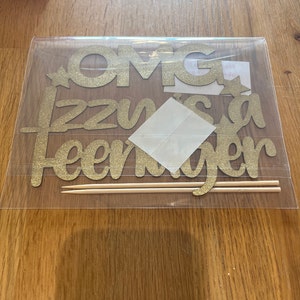 Personalised OMG Teenager Cake Topper Glitter Card 13th 13 Party ...