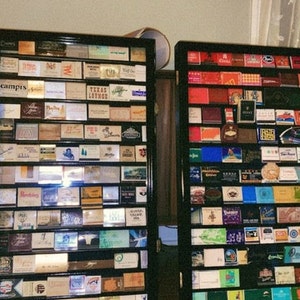 117 Matches Matchbook Display Case Wall Cabinet Holder W/ 98% UV ...