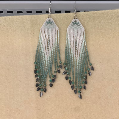 Bead Graph & Color Codes for 10 Odoti Fringe Earring Variations, Ombre ...