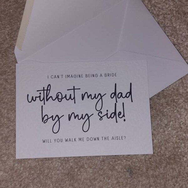 Dad by My Side Card | Walk Me Down the Aisle Gift for Dad, Proposal ...