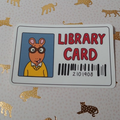 Library Card Sticker / Arthur Inspired Sticker - Etsy