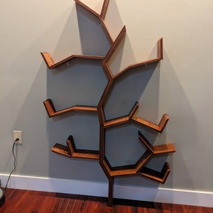 Tree Bookshelf Handmade Wooden Unique Book Case - Etsy
