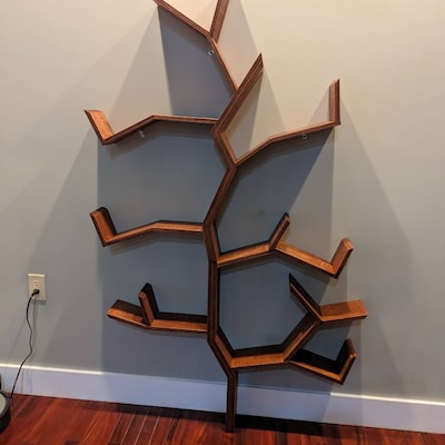 Tree Bookshelf, Handmade Wood Bookshelf, Home Decor, Bookshelf Decor ...