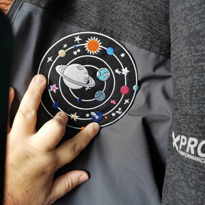 Huge 12.5cm Space Solar System Patch Iron on Embroidered Planets ...