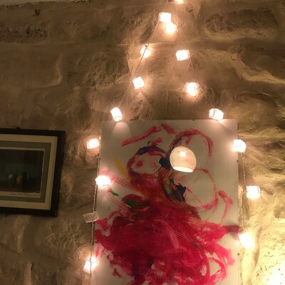 Squared Multi Color String Lights Japanese Paper Lantern Fairy Lights ...