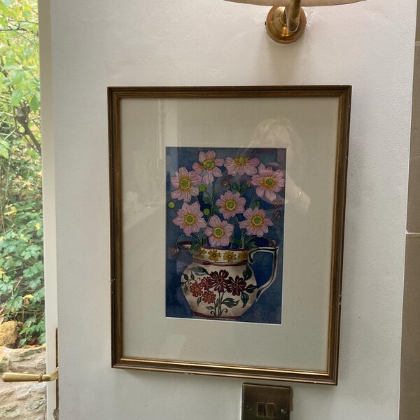 Original, Blue and Indigo Watercolour Pattern Painting. - Etsy