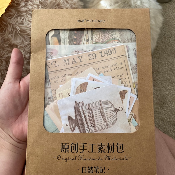 Material Packs by MO•CARD - Vintage Style Paper and Sticker Sets for ...