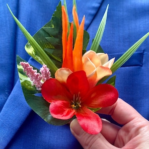 White Wedding Cake Topper With Bird of Paradise / Tropical White ...