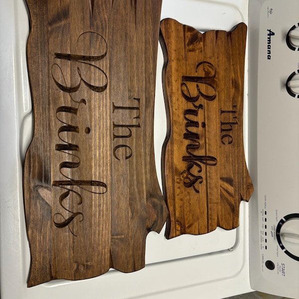 Personalized Wood Log Sign | Personalized | Family Name Sign | Last ...