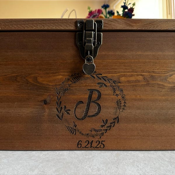 Wooden Memory Box, Time Capsule Box, Baby Keepsake Box, Children's ...