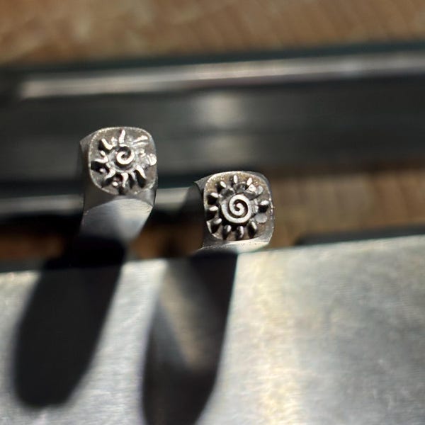 Iris/arrow/indian Inspired Triangle Steel Punches Jewelry Metal ...