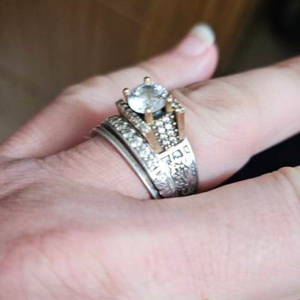 Solitaire Silver Ring, One Stone CZ Ring, Cubic Zircon Ring, Old Style ...