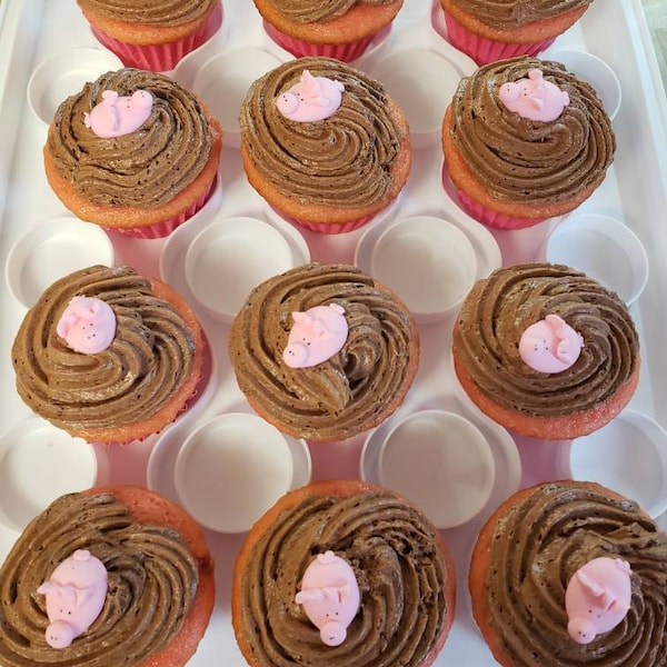 Made to Order | 1 Dozen Royal Icing Pigs | 1 Inch | 12 Pieces | Edible ...