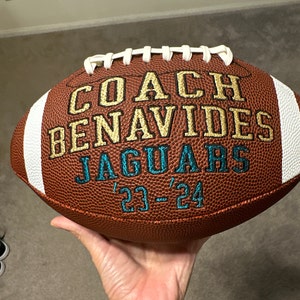 Coaches Gift//custom Personalized Embroidered Football // Football Gift ...