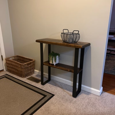 Entryway Console Table With Distressed Wood, Console Table, Entryway ...