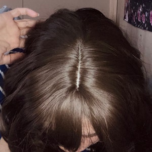 Biological Scalp Toupee Human Hair Extension Clip in Hairpieces Topper ...