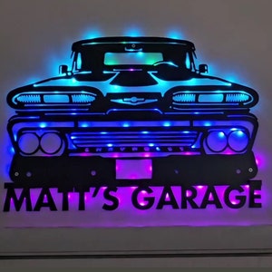 Custom Logo Design Metal Wall Art LED Light Personalized Business Logo ...