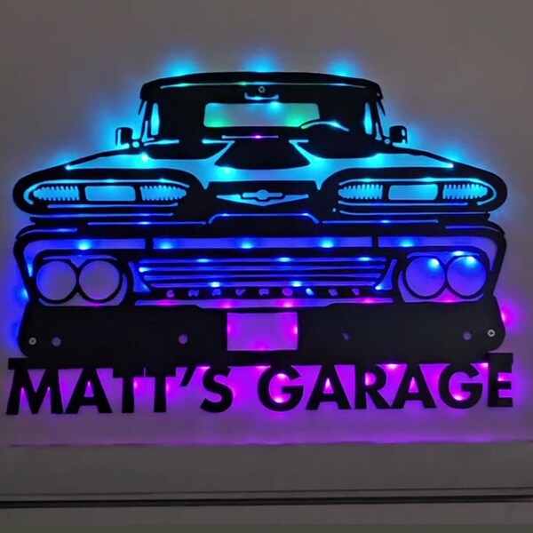 Custom Logo Design Metal Wall Art LED Light - Personalized Business ...