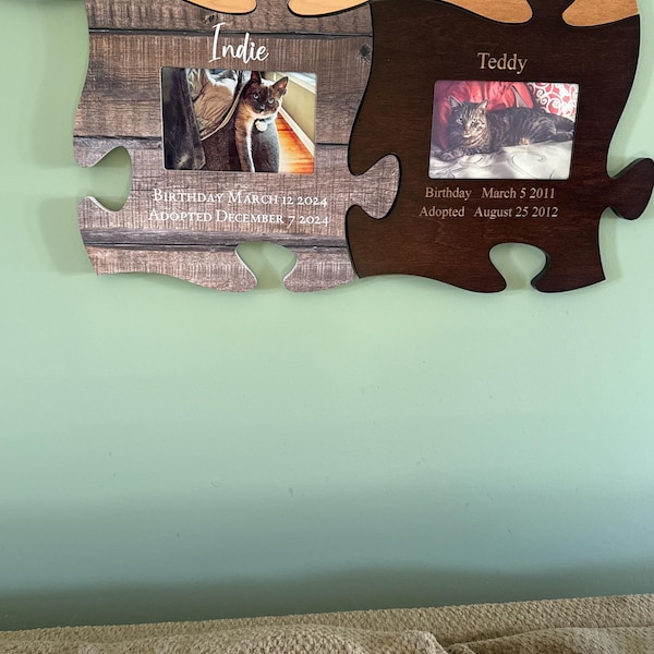 Personalized Family Name Puzzle Sign: Expandable Photo Wall Art - Etsy