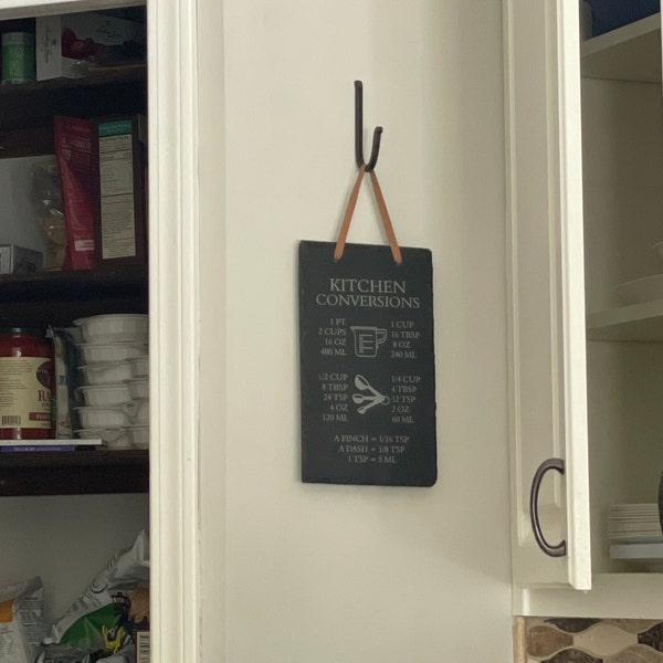 Kitchen Conversion Chart | Kitchen Measurement Conversions Wall Sign ...