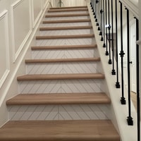White Beadboard Shiplap Stair Riser Stickers , Window Sill 7 Inch X 36 ...