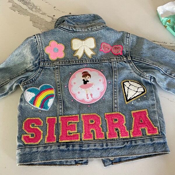 Custom Patch Jacket | Custom Jean Jacket With Patches and Name ...
