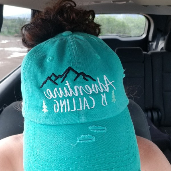 Adventure is Calling Hat | Mountains Hat | Adventure Awaits | Hiking ...