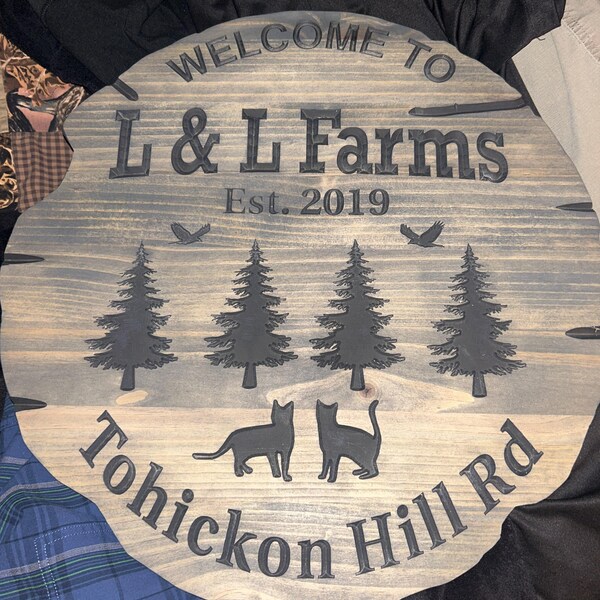 Custom Outdoor Cottage Sign | Wooden Anniversary Gift | Personalized ...