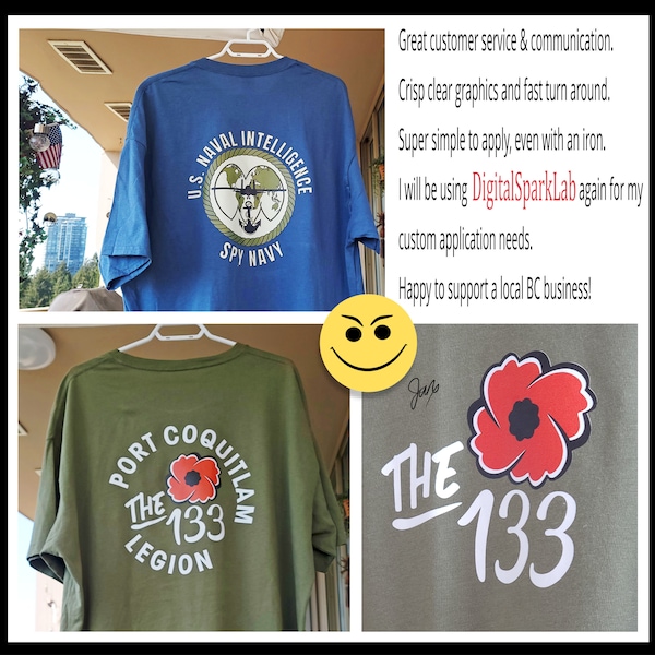 Custom Iron on Vinyl Prints for T-shirts - Personalized Heat Transfer ...