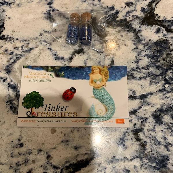 Miniature 1" Fairy Dust Bottles in 40 Colors ~ Tiny Glass Bottle W ...