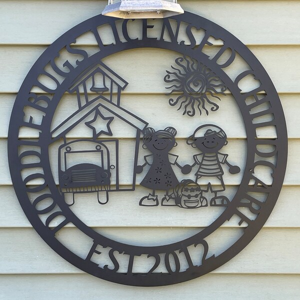 Personalized Kindergarten Sign, Creche Sign, Preschool Sign, Nursery ...