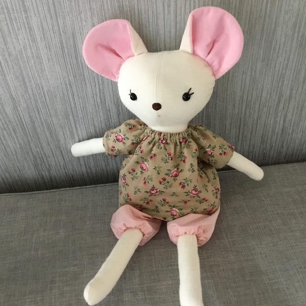 Mouse Sewing Pattern PDF -make a Cloth Mouse Doll / Stuffed Animal Toy and Clothes - by Studio ...