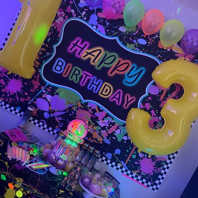 Giant Neon Number Balloon Florescent Numbers Extra Bright Number ...