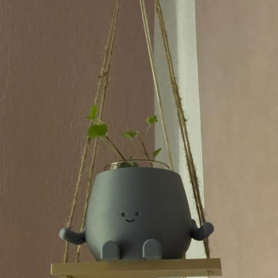 Green Plant Pot Face Happy Cute Plant Pot Decoration Indoor Planter Pot ...