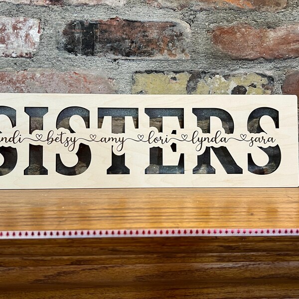 Personalized Sister Wood Sign Home Decor, Gift for Sister, Sister ...