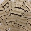 Personalised Set of 50 Rectangle 28x12mm Faux Leather Labels. Leather ...