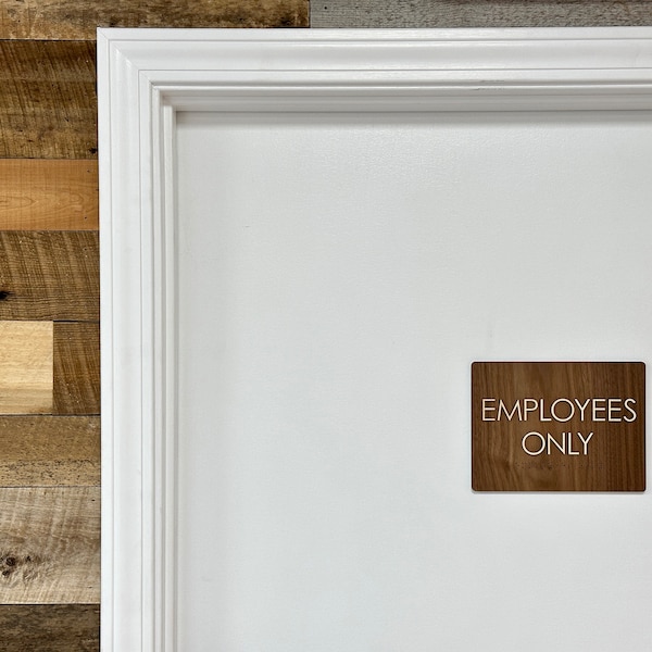 Employees Only Office Lettered Sign - Private Keep Out - Staff Only ...