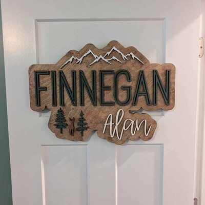 Stacked Names for Nursery, Wooden Letters, Name Sign, Nursery Letters ...