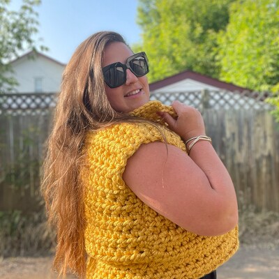 Simple Super Chunky Crochet Vest Pattern, Beginner Friendly Crochet ...