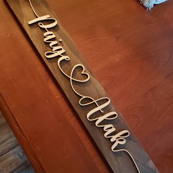 3D Wedding Sign, Name Sign Bridal Shower Gift, Boyfriend Gift ...