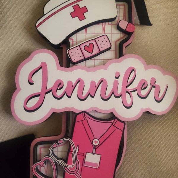 Personalized Nursing Clinic 3D Wood Art, 2 Layer Art Piece Door Sign ...