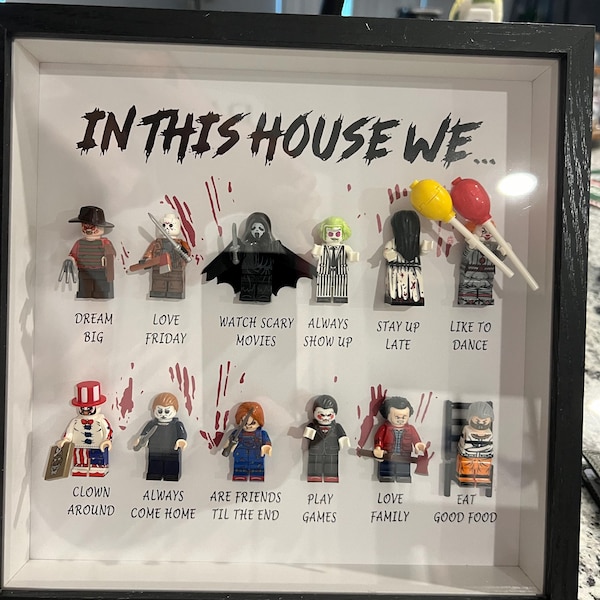 In This House We Horror Gift Frame handmadehalloween Scary Movie ...