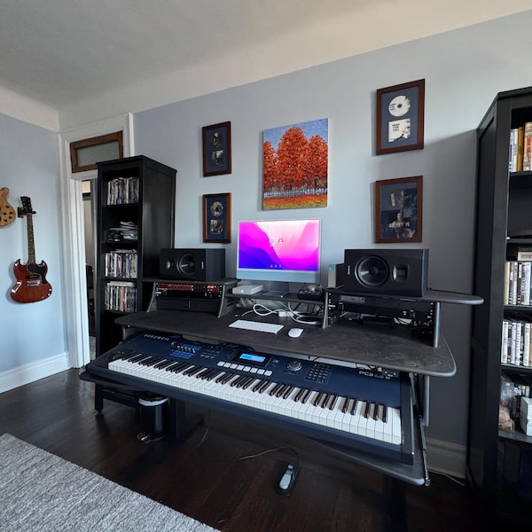 12U Recording Studio Desk Sit Stand Lift Desk LEGS INCLUDED COMPLETE ...