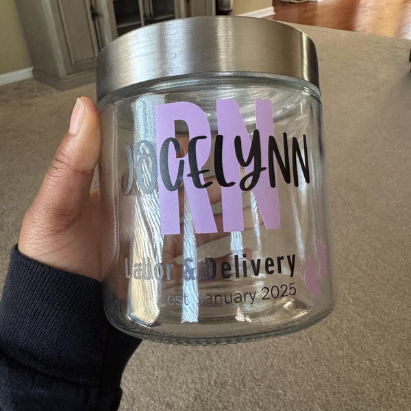 Birth and Delivery Tracking Jar With Beads- Personalized for Labor ...