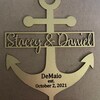 Personalized Anchor Cake Topper, Nautical Wedding Cake Topper, Naval ...